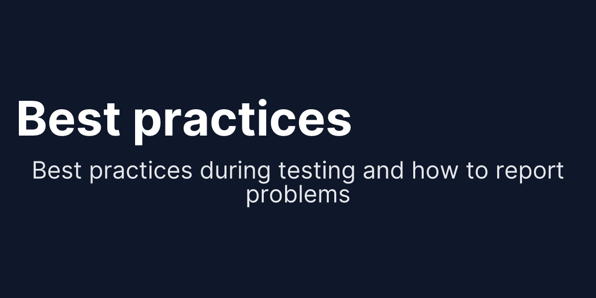 Best practices - Hydranet Documentation