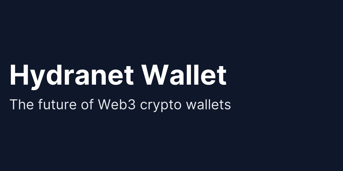 Hydranet Wallet - Hydranet Documentation